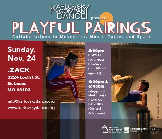 PLAYFUL PAIRINGS: COLLABORATIONS IN MOVEMENT, MUSIC, TASTE AND SPACE ...